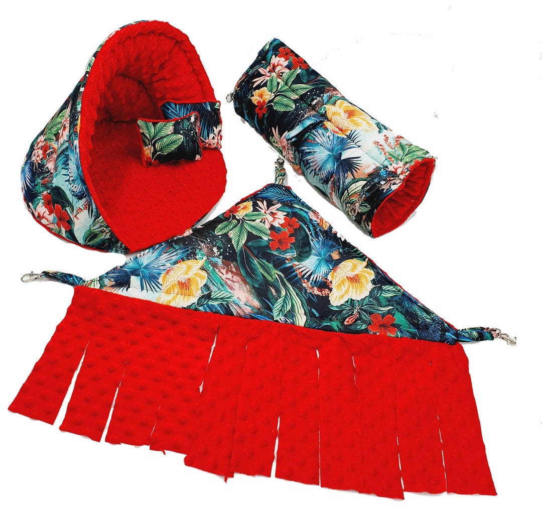 Cavia Foam Pet Hidey, Cozy Seashell Bed With Pillows, Squish Tunnel ...