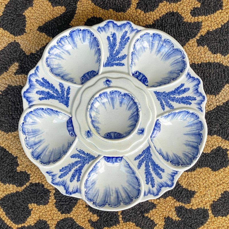 Antique Blue Plates - Etsy
