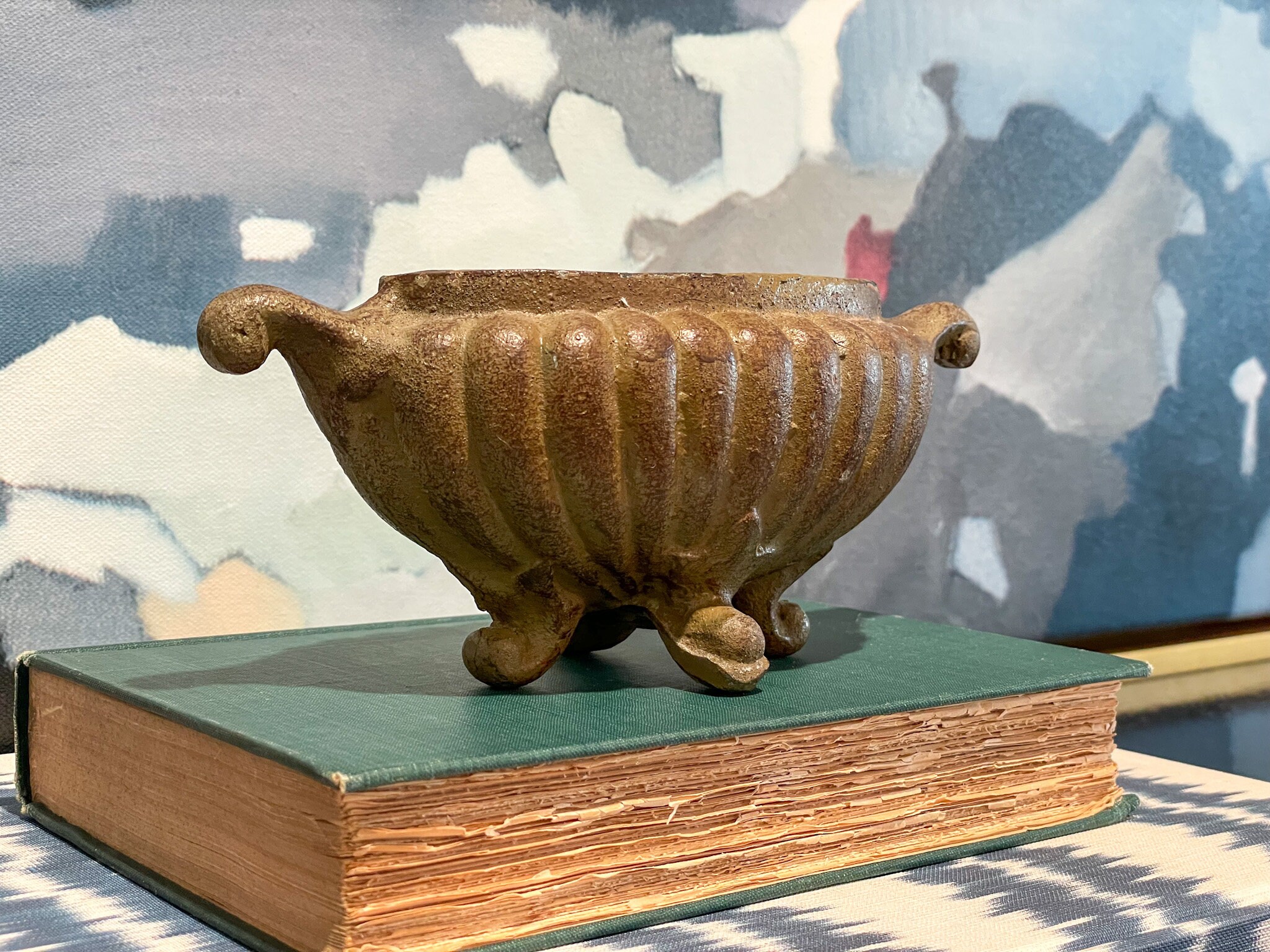 Antique Cast Iron Footed Cache Pot Planter // Jardiniere // | Etsy