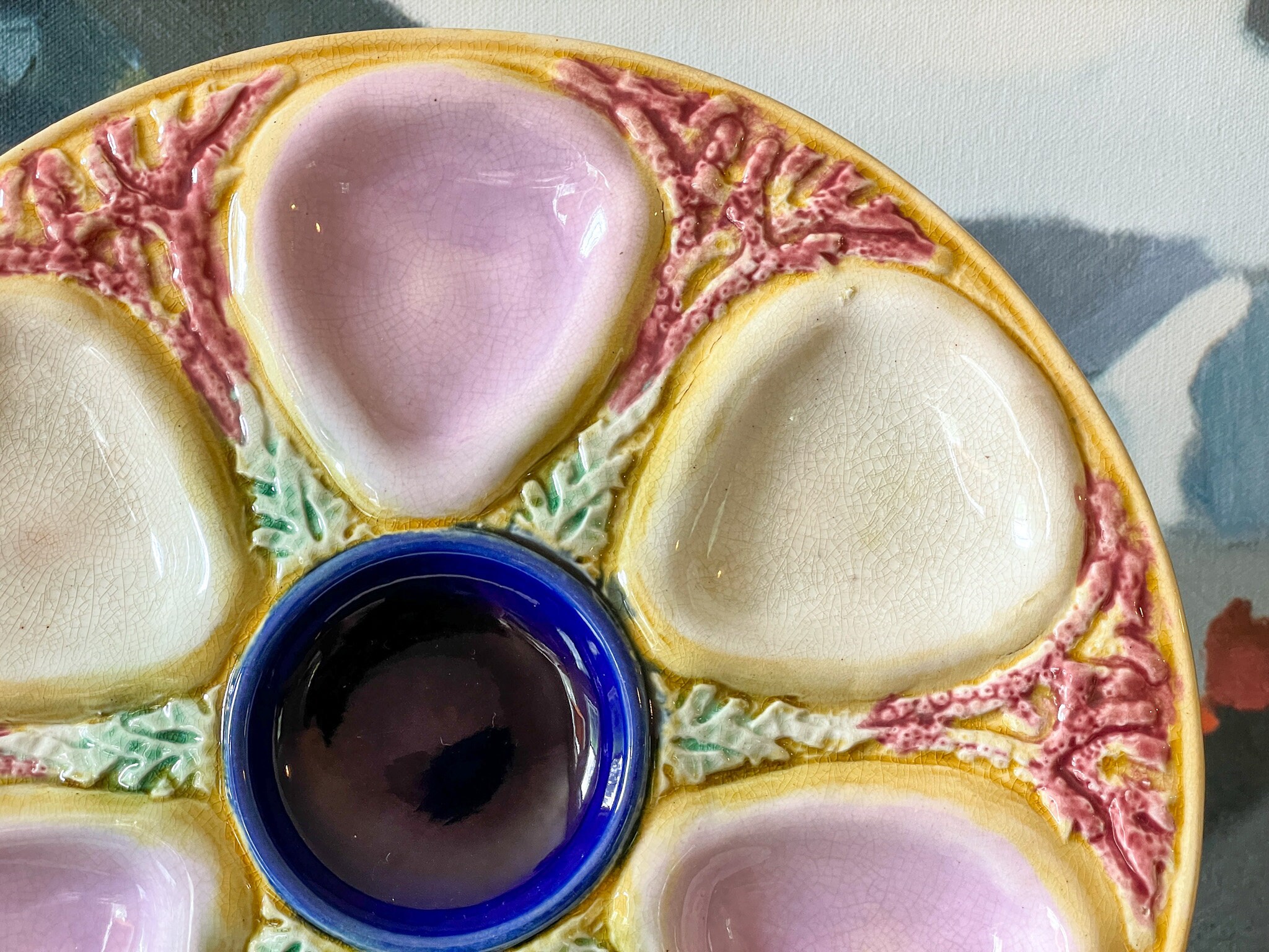 Antique Samuel Lear Seaweed and Coral Majolica Oyster Plate // - Etsy