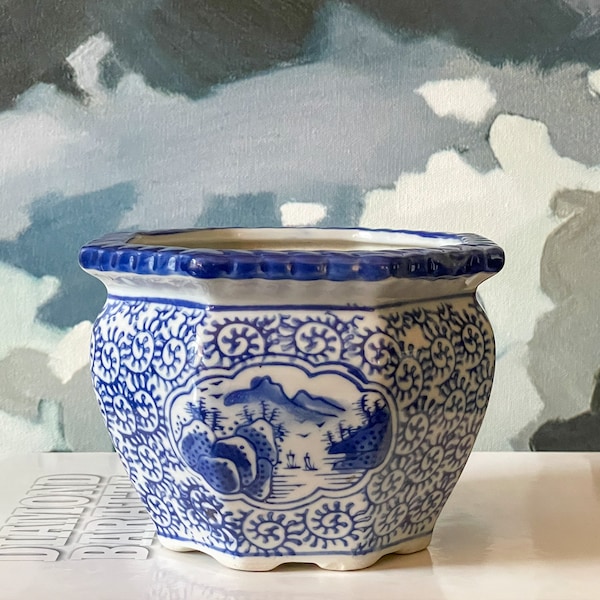 Blue Cachepot - Etsy