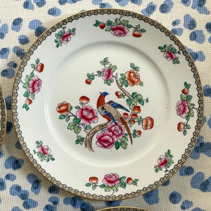 Antique Set of 6 F. Winkle & Co. England Whieldon Ware Pheasant Dinner ...