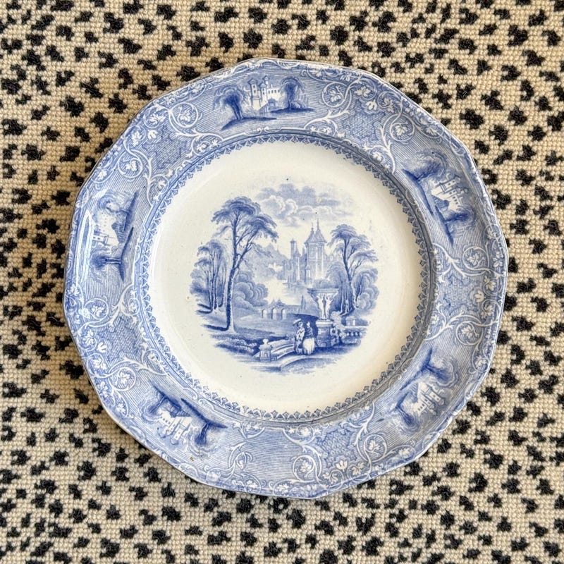 Antique Blue Plates - Etsy