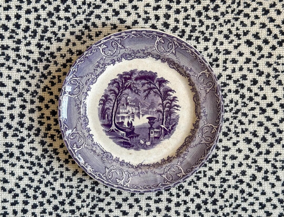 Antique 19th Century P W & Co Venus Pattern Pearl Stone Ware Violet ...
