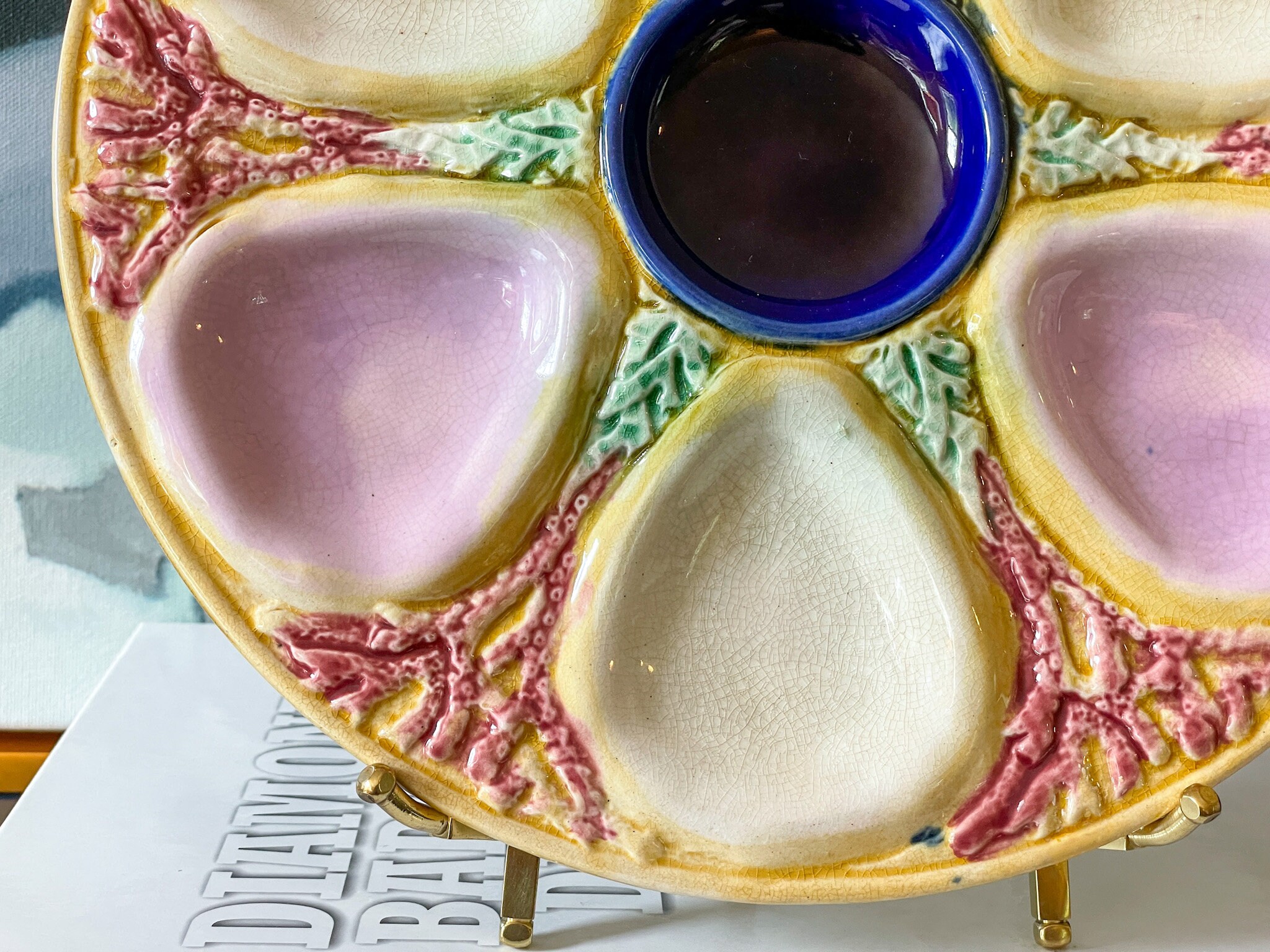Antique Samuel Lear Seaweed and Coral Majolica Oyster Plate // - Etsy