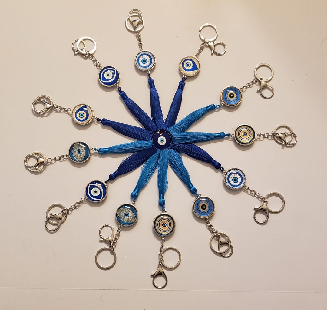 Turkish Nazar Accessory, Greek Evil Eye, Blue Evil Eye, Nazar Keychain ...