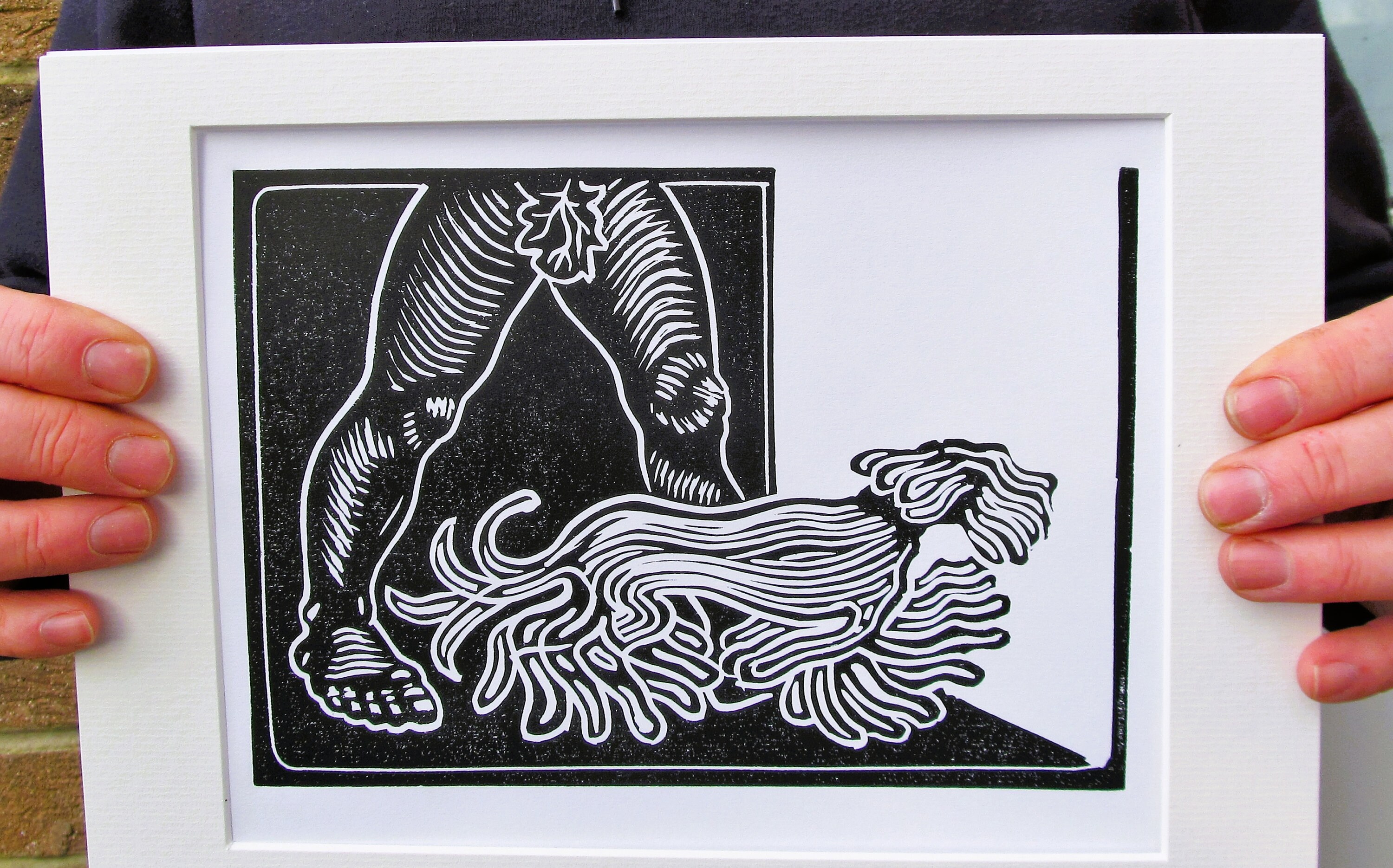 Dachshund Dog Linocut Art Print. Handmade Original Limited Edition ...