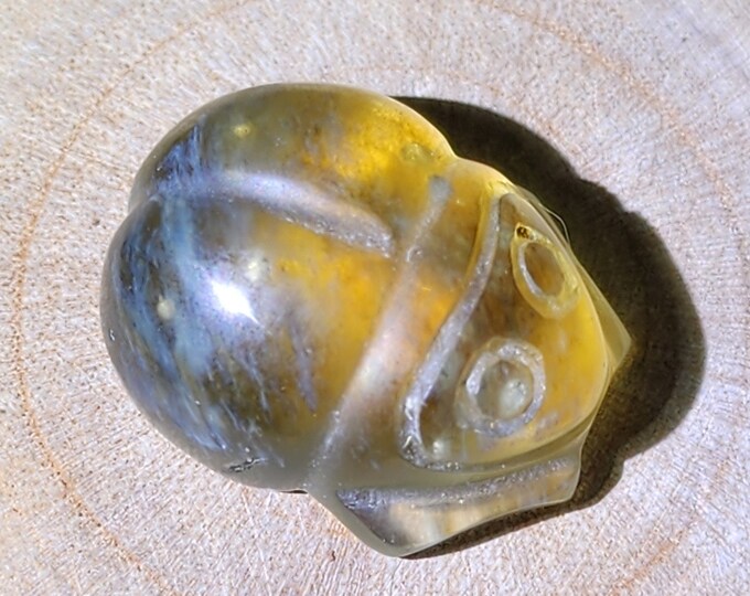Libyan Desert Glass / Unique Blue Scarab Beetle Carving /libyan Gold ...