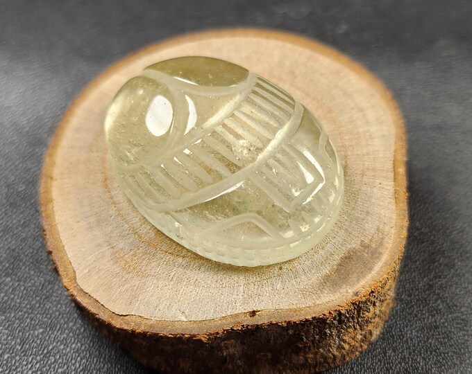 Libyan Desert Glass / Gold Scarab Beetle Carving /libyan Gold Tektite ...