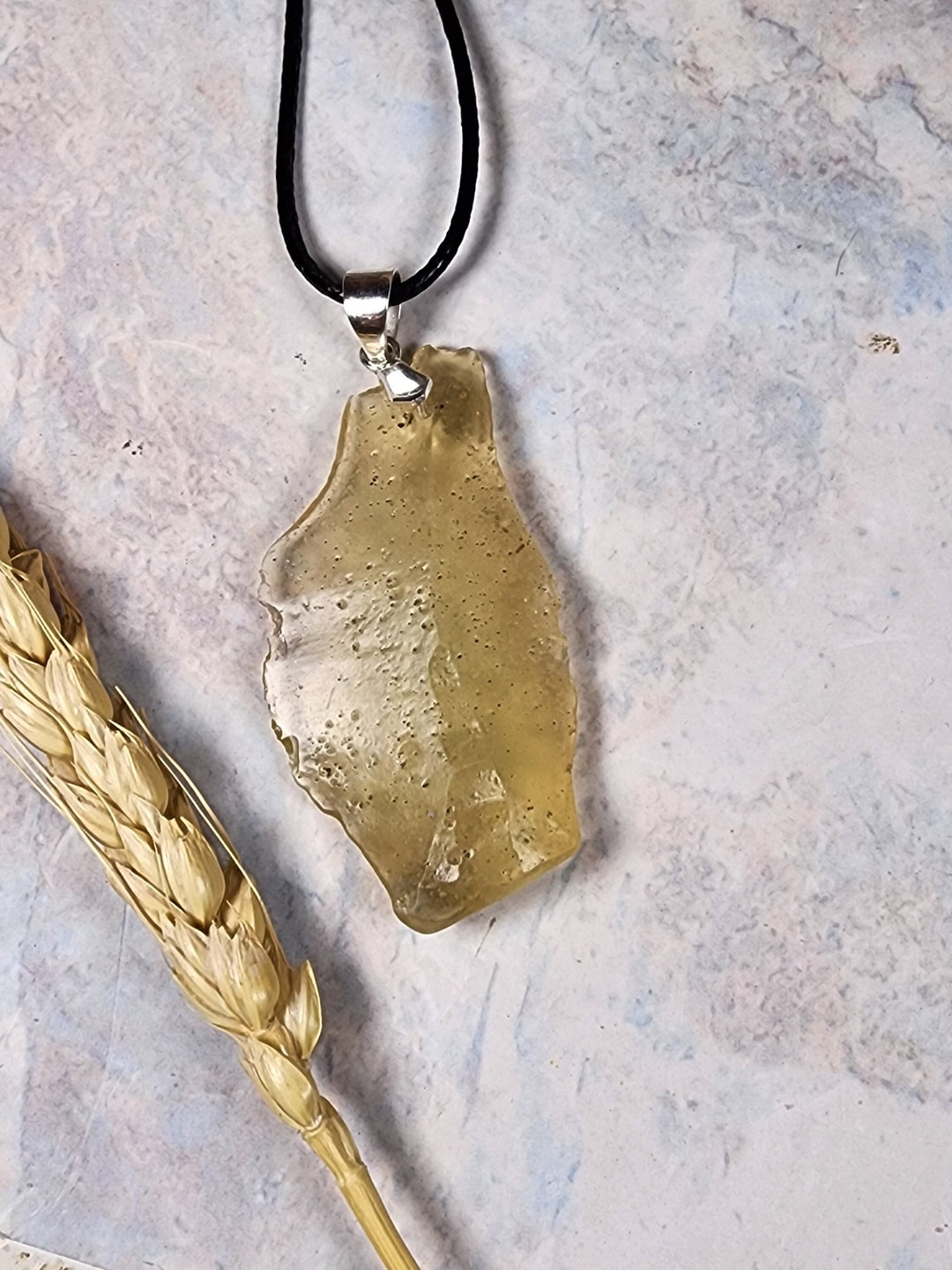 Libyan Desert Glass Pendant / Libyan Gold Tektite / Libyan Glass ...