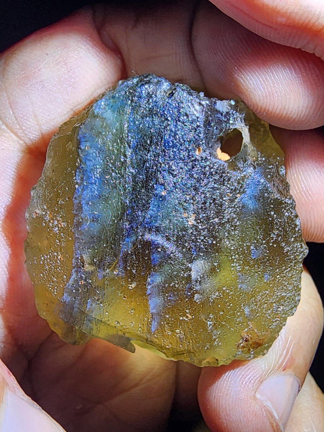 Libyan Desert Glass . Rare Gold Blue Color . Libyan Gold Tektite ...