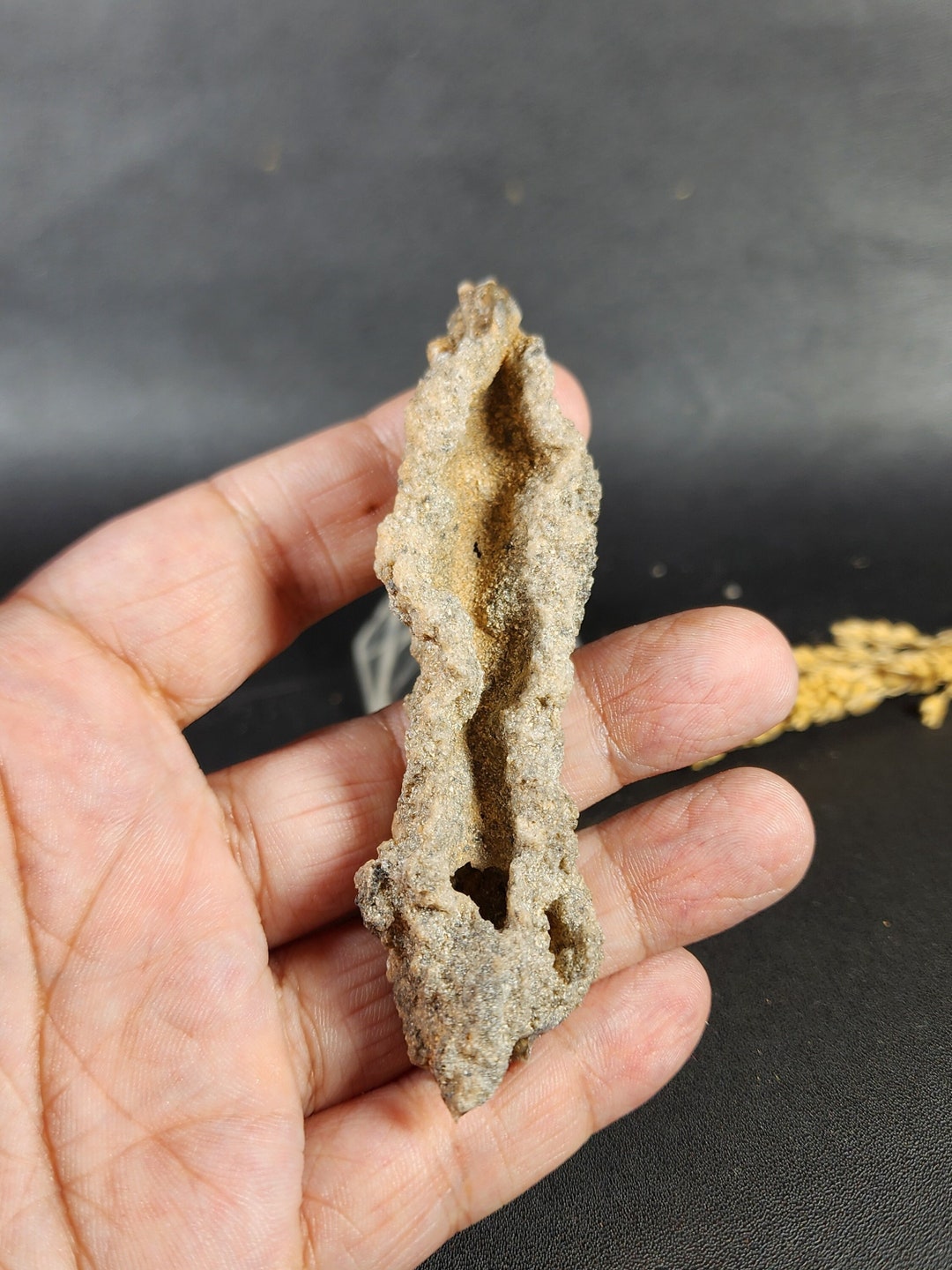 Fulgurite Lightning Glass . FULGURITE Stone . Lightning Strikes Sand ...