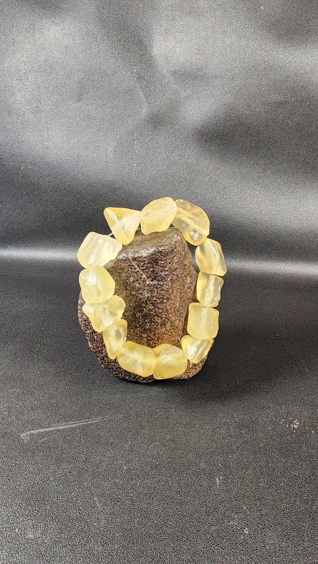 Libyan Desert Glass Bracelet / Libyan Gold Tektite / Libyan Glass ...