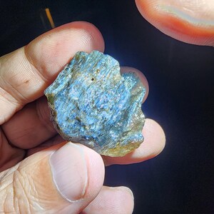 Libyan Desert Glass / RARE Libyan BLUE Tektite With Natural Hole ...