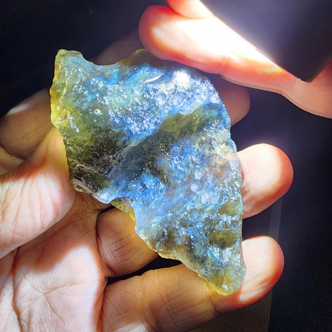 Libyan Desert Glass / RARE Libyan BLUE Tektite / Libyan Glass / Libyan ...