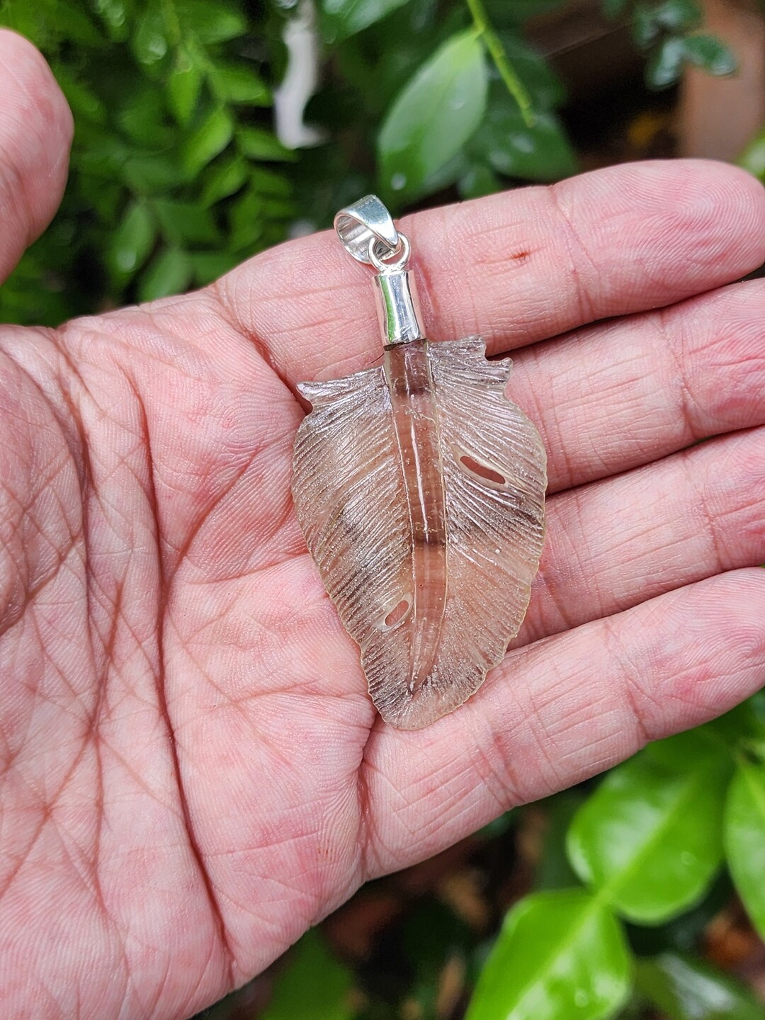 Libyan Desert Glass Eagle Feather / Eagle Feather Carving / Libyan Gold ...