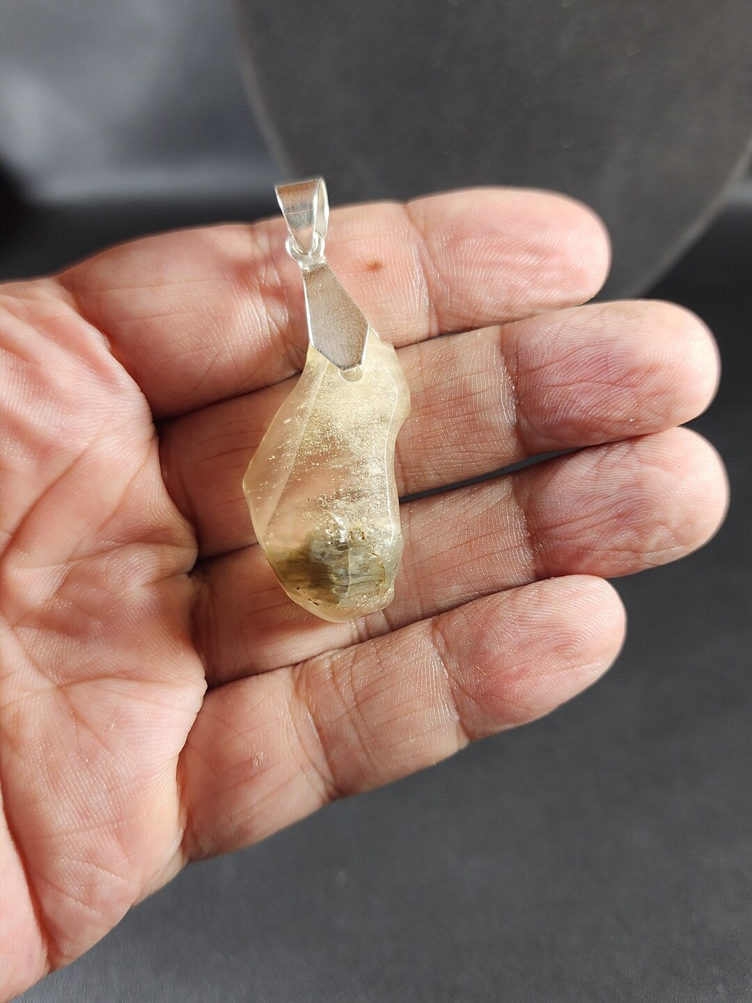 Libyan Desert Glass Pendant / Libyan Gold Tektite / RARE BLUE /libyan ...