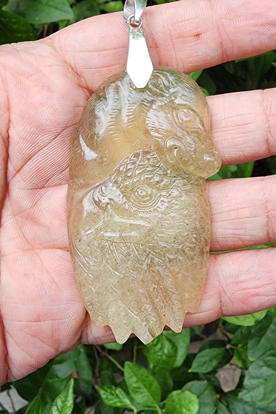 Libyan Desert Glass . Eagle and Wolf Pendant . Eagle Ldg . Wolf Ldg ...