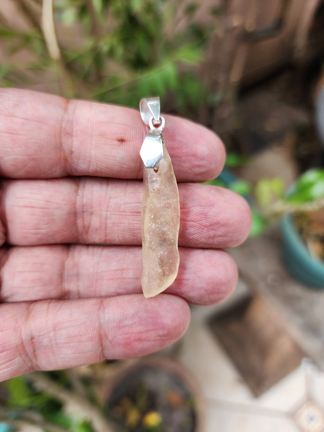Libyan Desert Glass Pendant / Libyan Gold Tektite / Libyan Glass ...