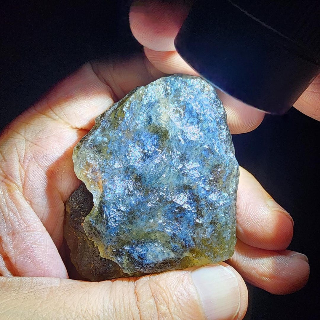 Rare Blue Libyan Desert Glass Tektite - 100.5 GR - Etsy