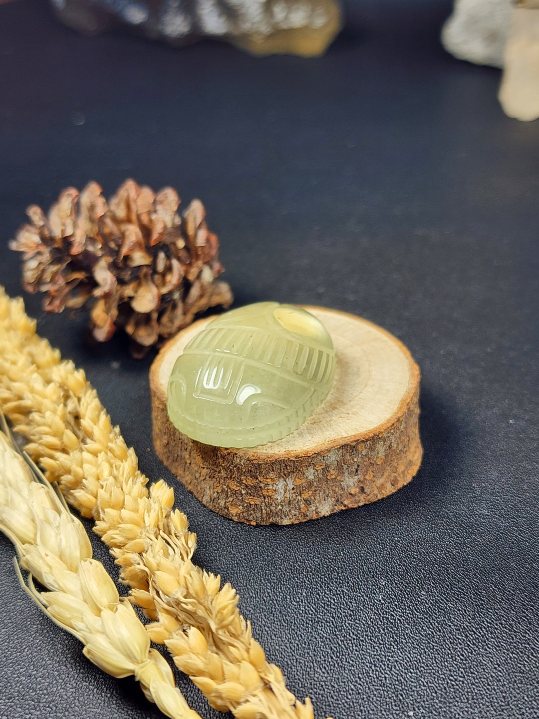 Libyan Desert Glass . Gold Scarab Beetle Carving . Libyan Gold Tektite ...