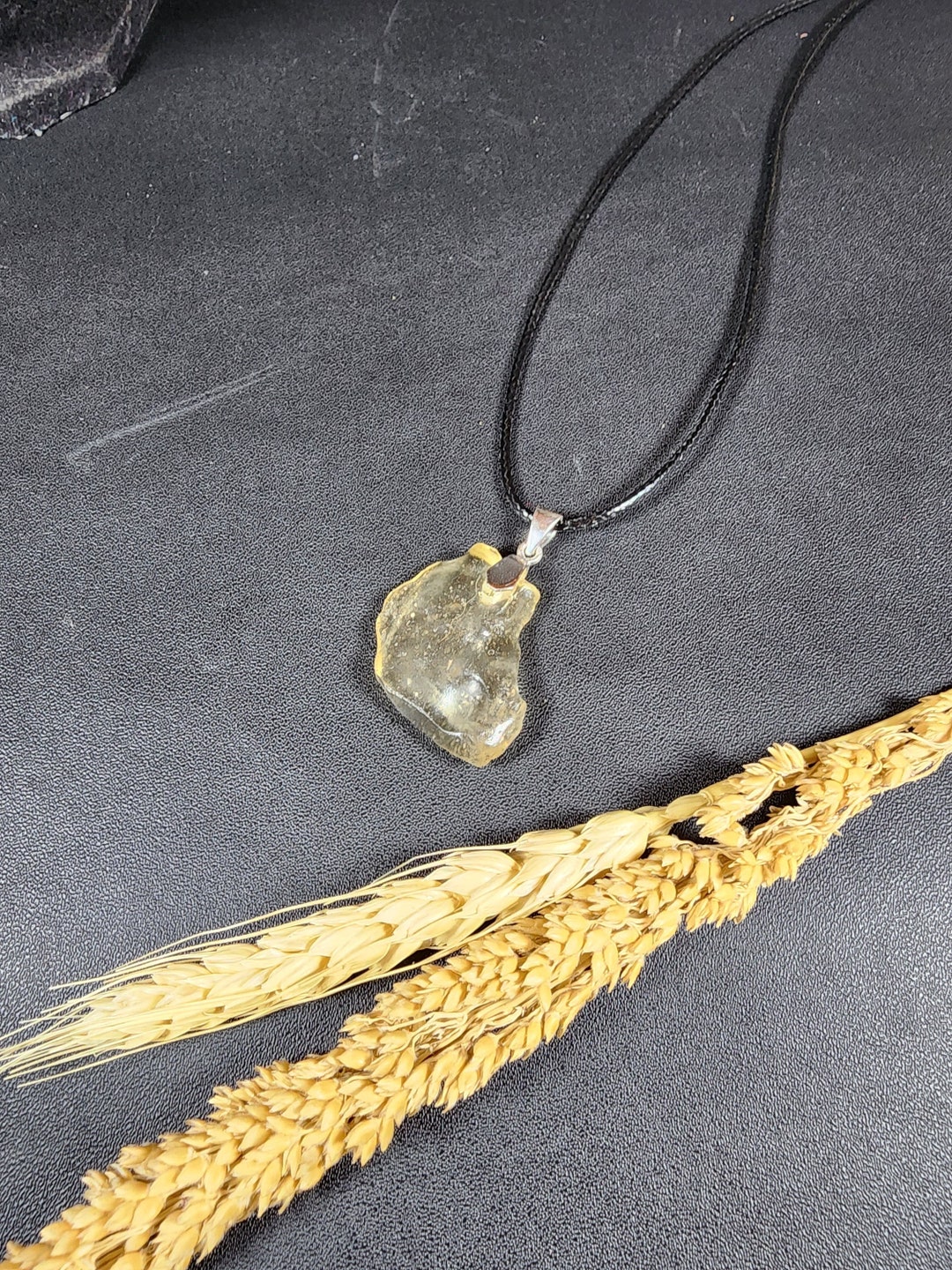 Libyan Desert Glass Pendant / Libyan Gold Tektite / Libyan Glass ...
