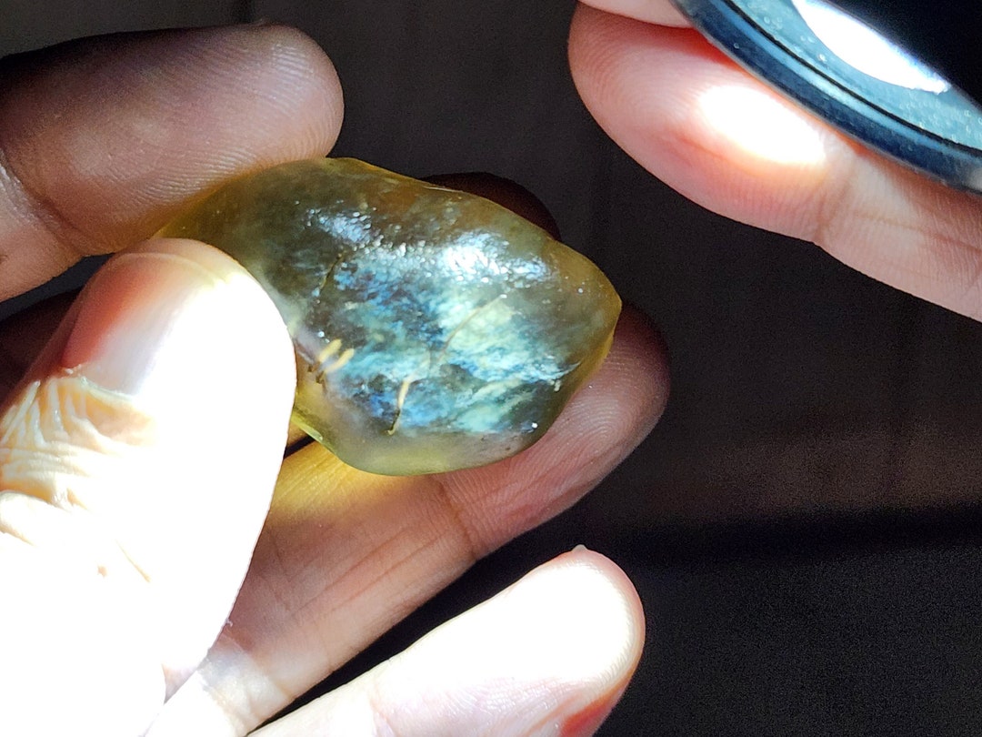Libyan Desert Glass / RARE Libyan BLUE Tektite / Libyan Glass / Libyan ...