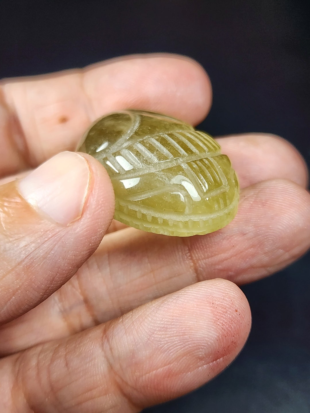 Libyan Desert Glass / Gold Scarab Beetle Carving / Libyan Gold Tektite ...