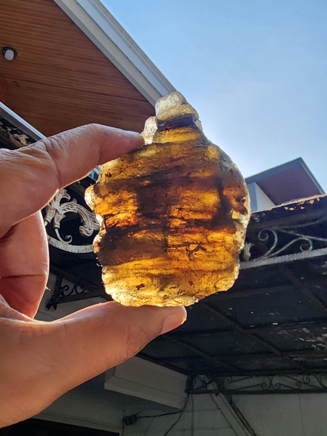 Libyan Desert Glass / RARE Libyan BLUE Tektite With Natural Small Hole ...