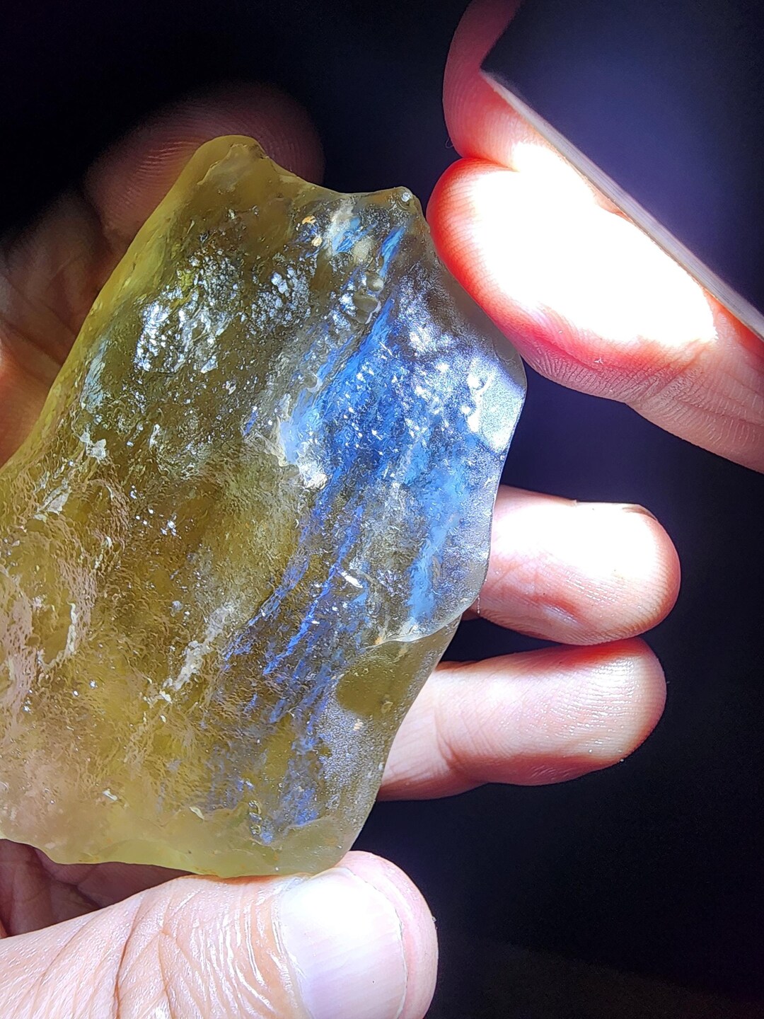 Libyan Desert Glass . RARE Libyan BLUE Tektite . Libyan Glass . Libyan ...