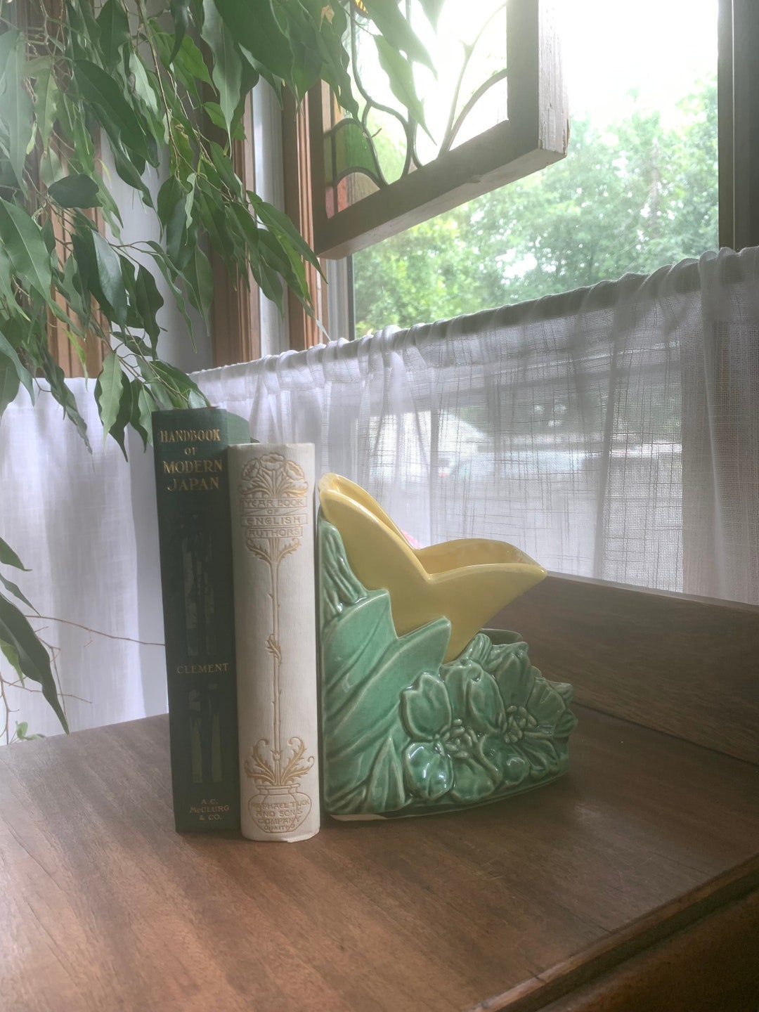 Mid Century Mccoy Tulip Bookend With Planter/vase - Etsy