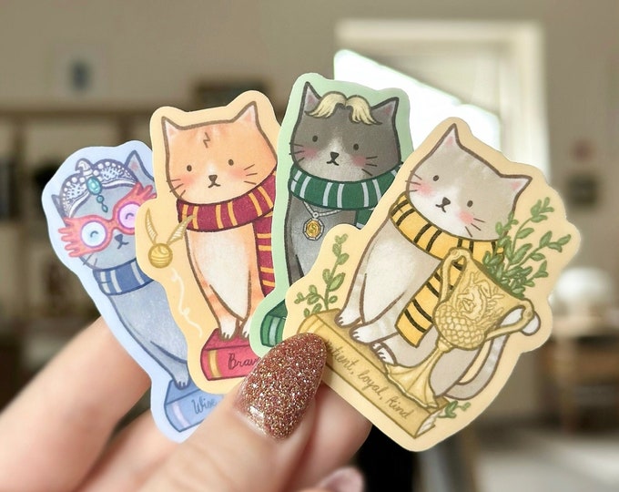 HP House Sticker Set of 4 w/ Borders Vinyl Wizarding World Wizard ...