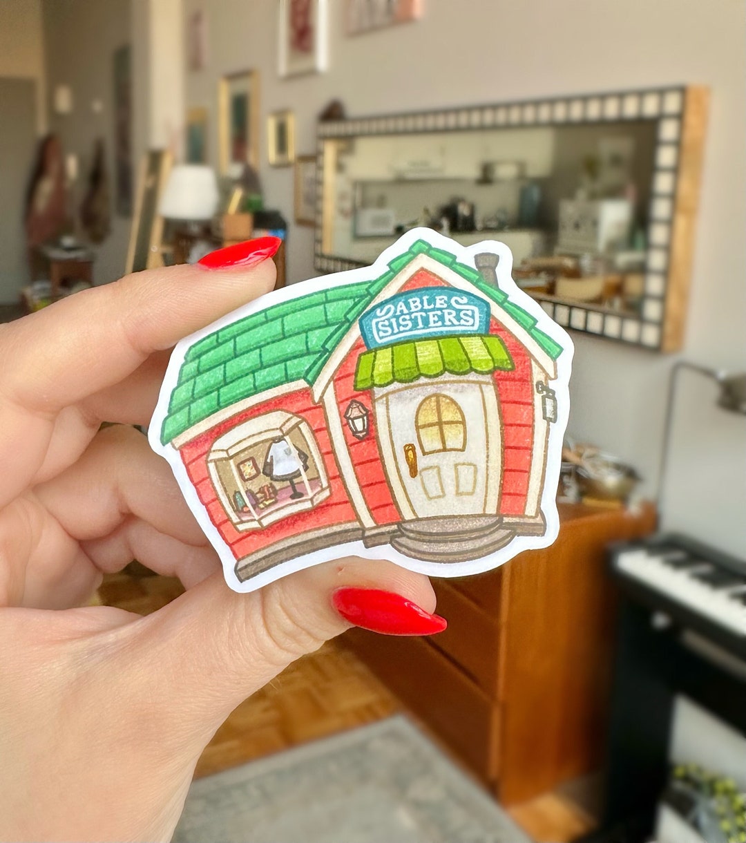 Able Sisters Glossy Sticker | ACNH Sticker | Able and Mable | Hedgehogs ...