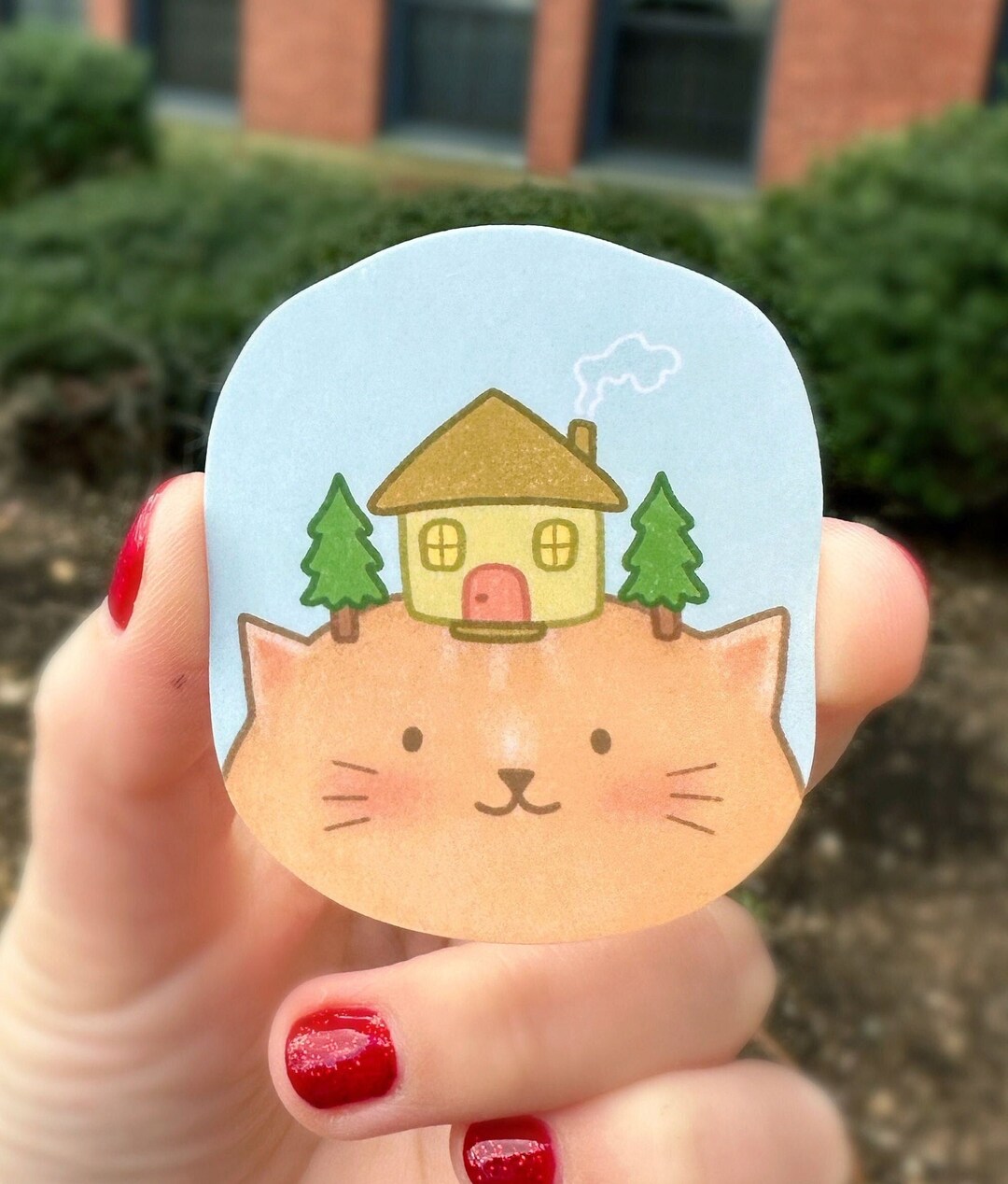 House Cat Vinyl Glossy Sticker | Cat Sticker | Cute Cat Sticker | Cat ...