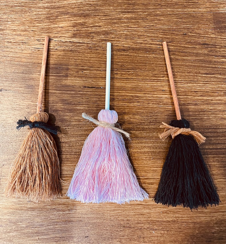 Witch Broom, Mini Broom, Halloween Decor, Tray Prop, Tiered Tray Decor ...