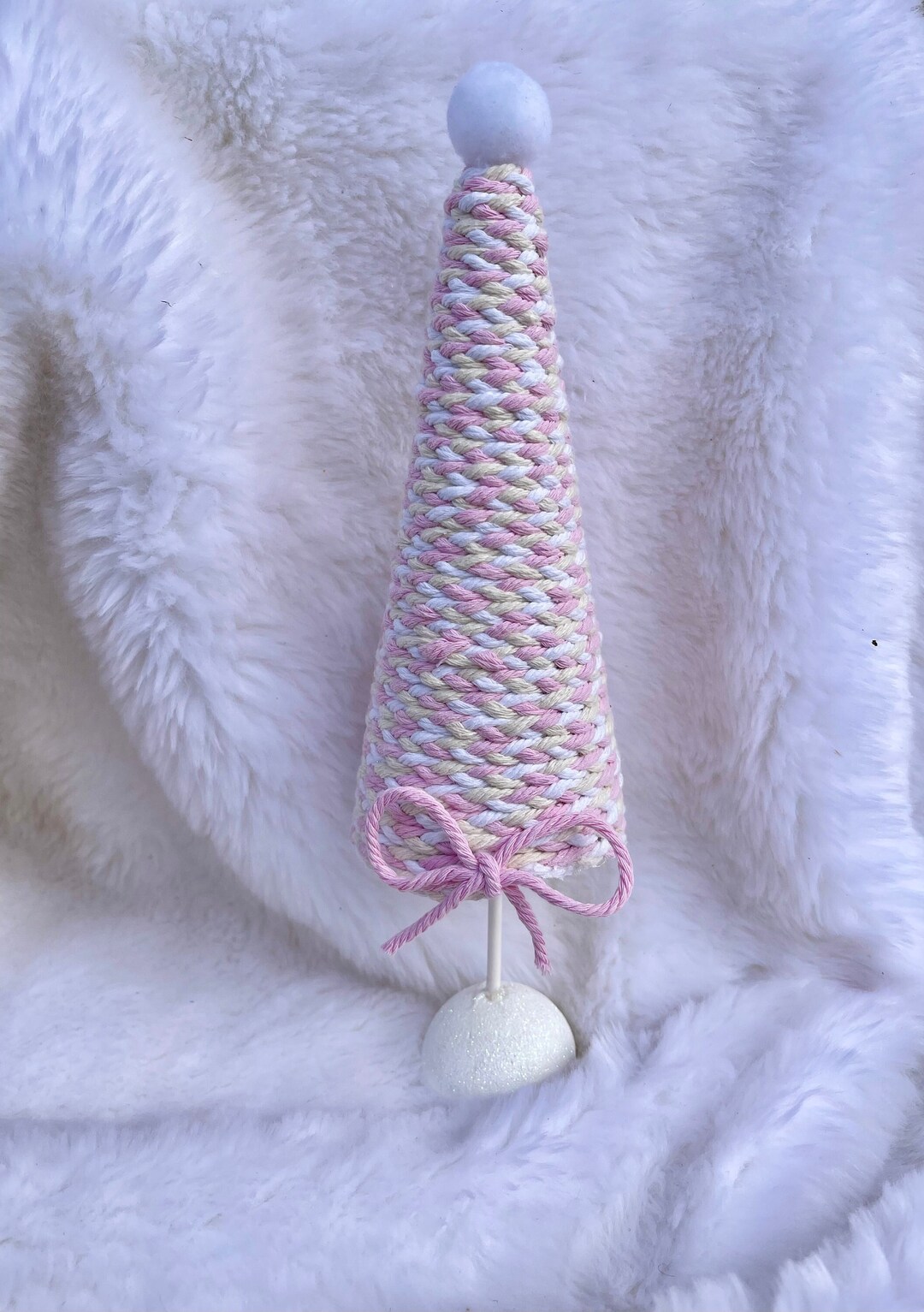 Pink and White Mini Tree Mini Christmas Trees Pink Tree - Etsy