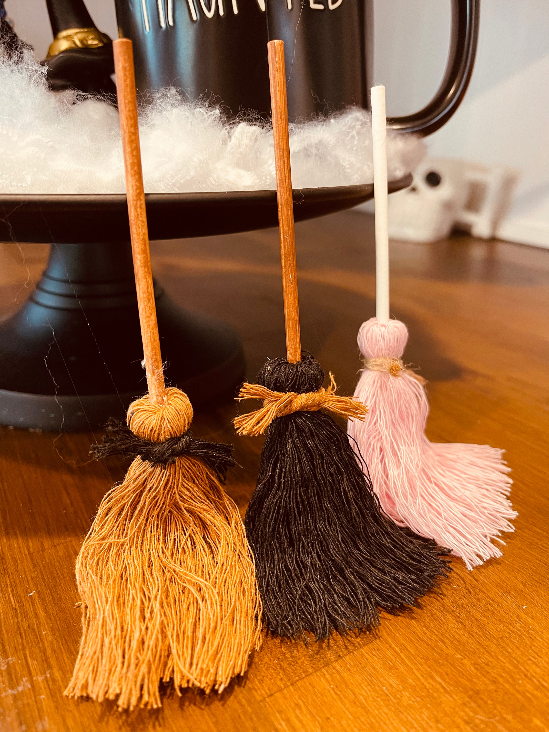 Witch Broom, Mini Broom, Halloween Decor, Tray Prop, Tiered Tray Decor ...