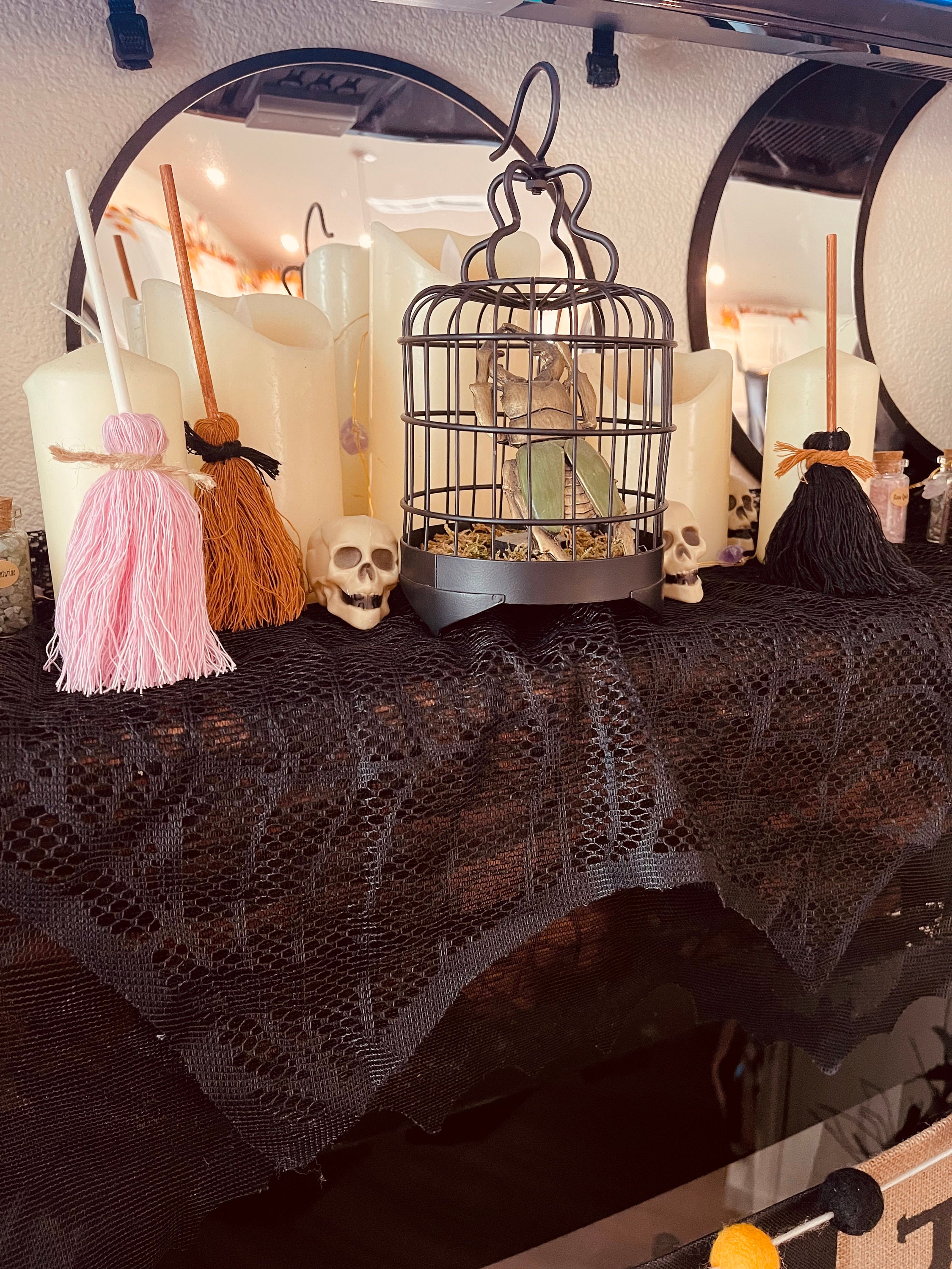 Witch Broom, Mini Broom, Halloween Decor, Tray Prop, Tiered Tray Decor ...