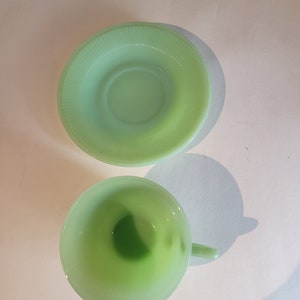 Jadeite Cup & Saucer - Etsy