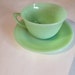 Jadeite Cup & Saucer - Etsy
