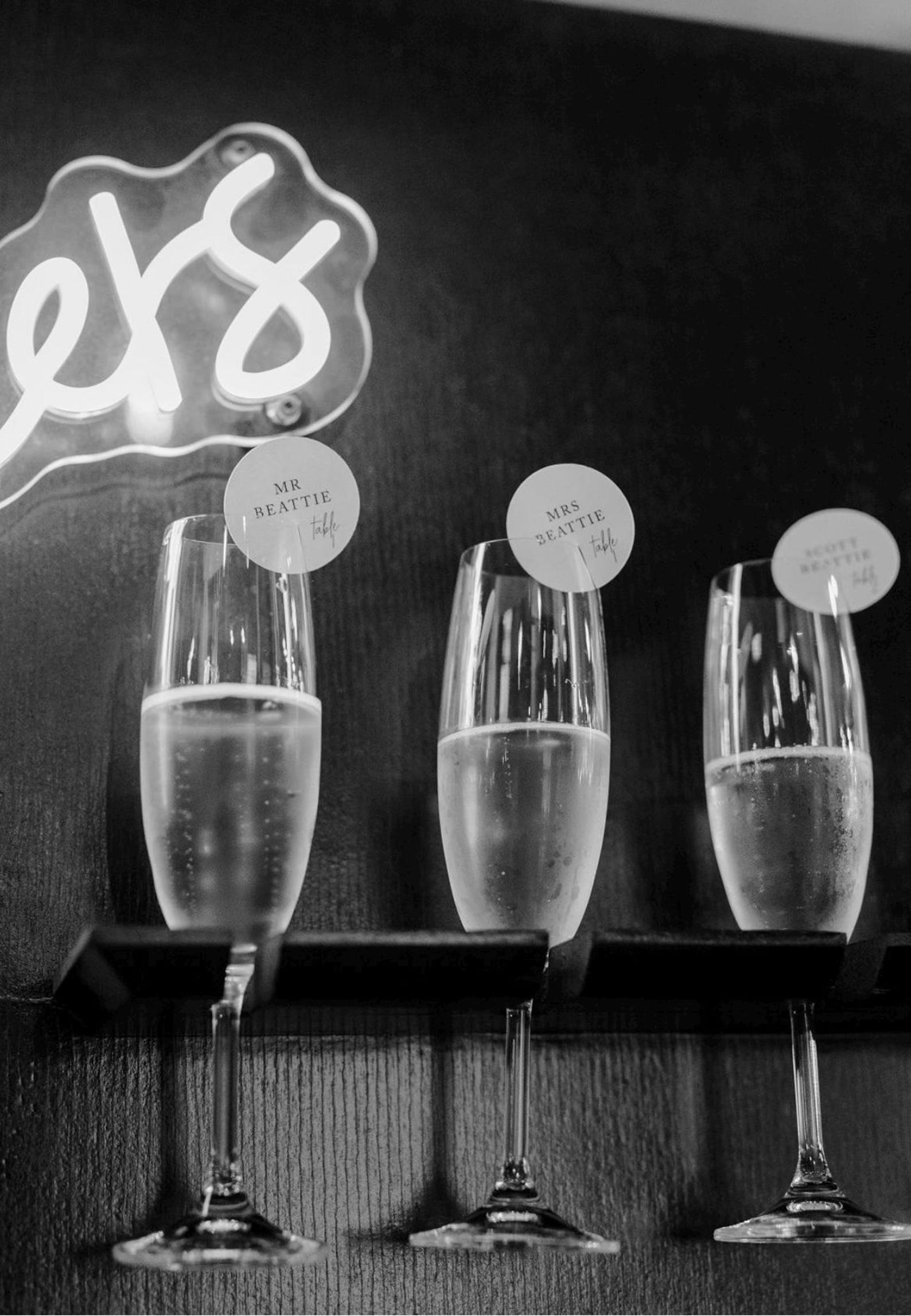 Champagne Wall | Flute Tags | Wedding Seating Chart | Bride | Wedding ...