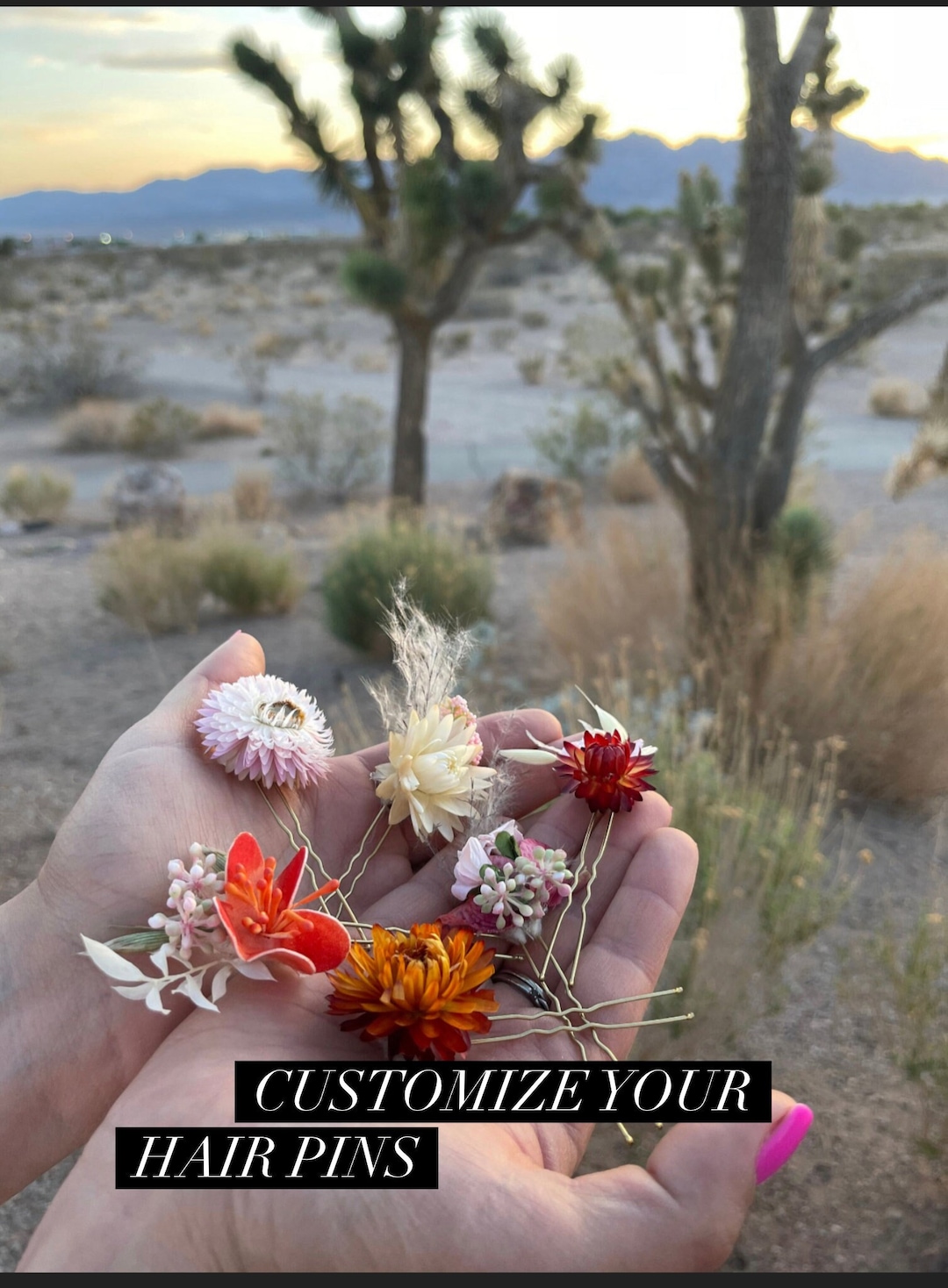 Floral Hair Pins, Dried Flower Hair Pins, Flowers for Brides Hair ...