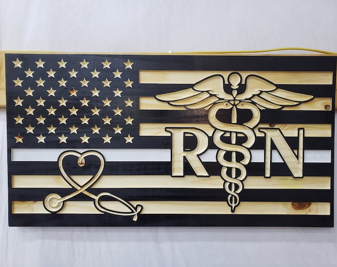 Nurse Thin Line Flag - Etsy