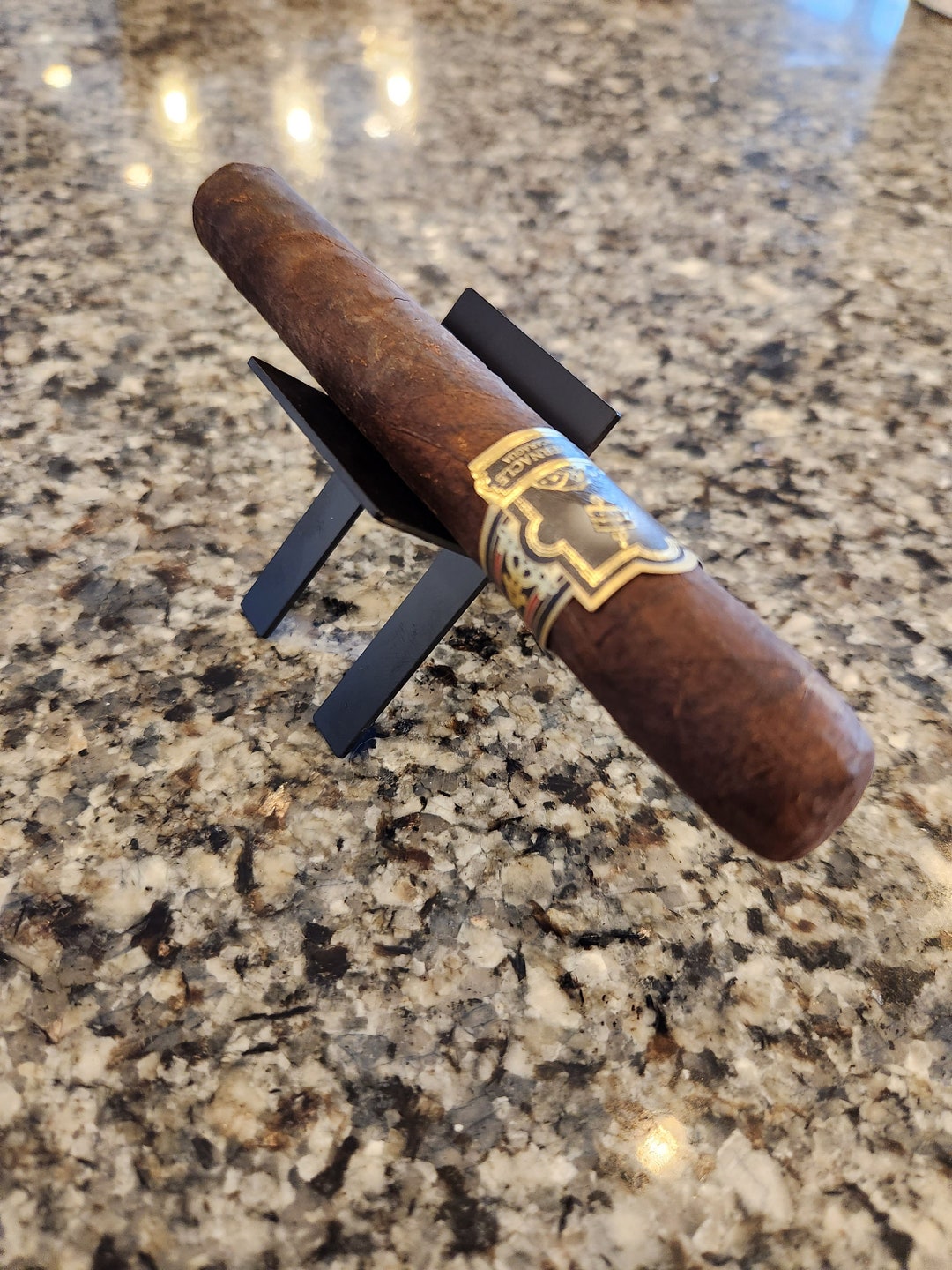 Pocket Cigar Stand, Black Metal, Minimalist, Personalized, Gift for Him ...