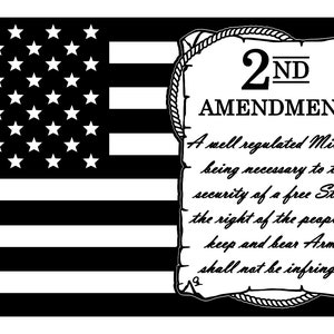 2nd Amendment Scroll Flag Design, SVG DXF AI , Digital File Only, 2 ...