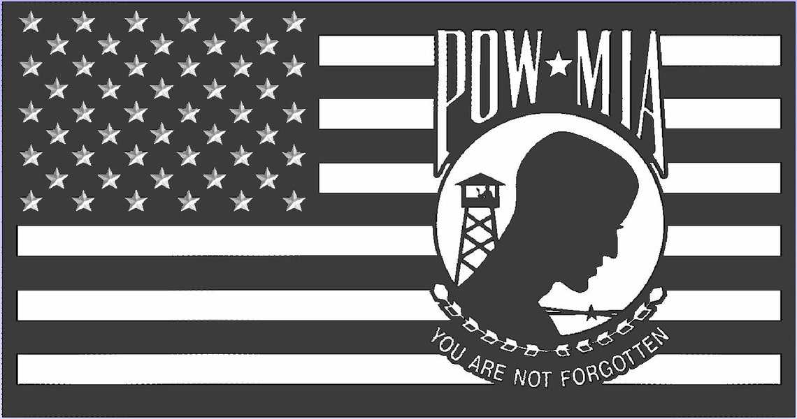 POW MIA US Flag, Svg Dxf Ai , Digital File Only - Etsy