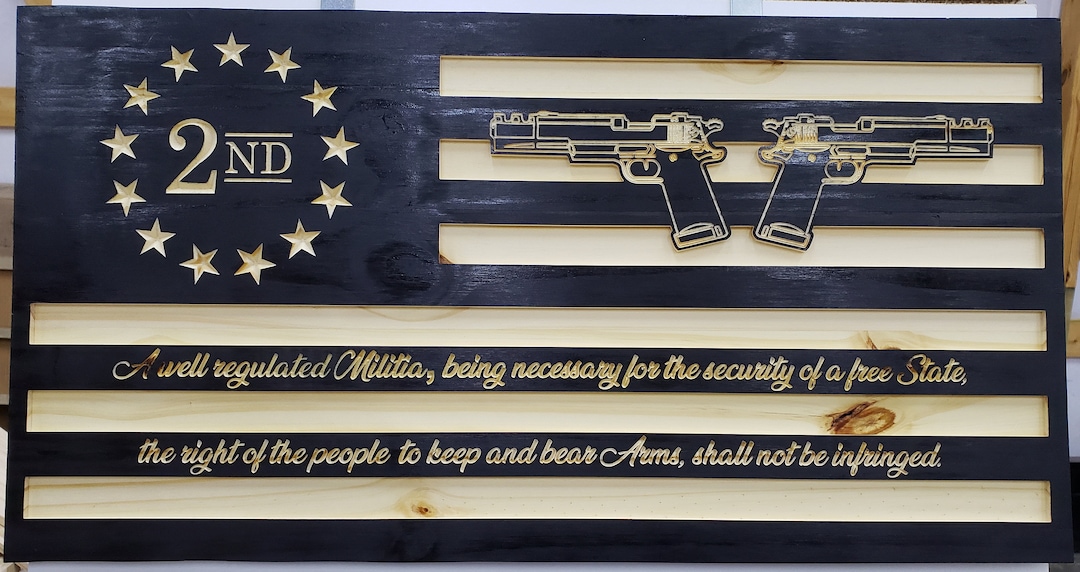 Pistols With 2nd Amendment Flag, SVG DXF AI , Digital File Only, 2 ...