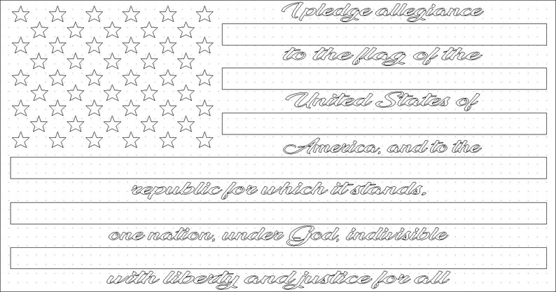 Pledge of Allegiance Flag Design SVG DXF AI Digital File - Etsy