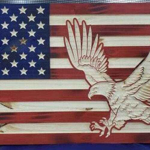 Eagle Flag .svg .dxf - Etsy
