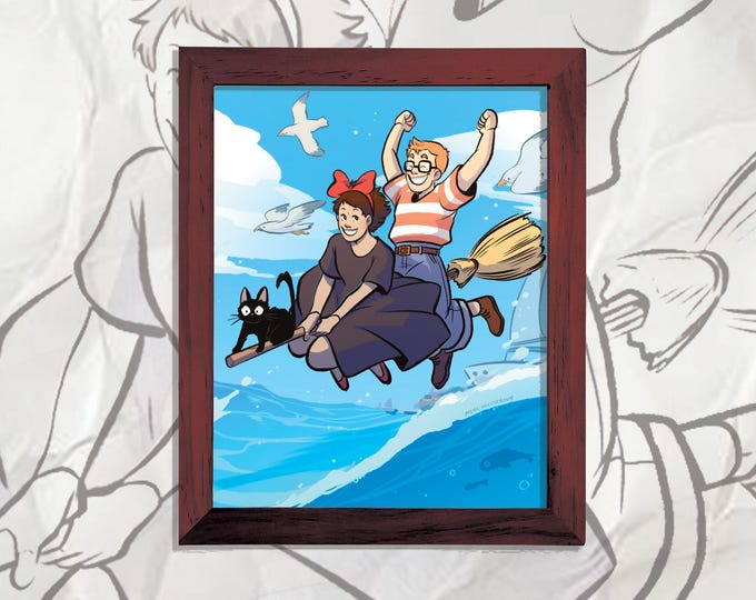 Kiki Flies High 8x10 Print - Etsy